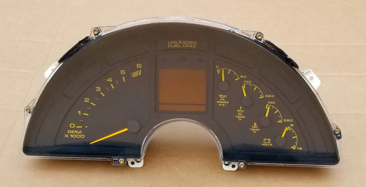 1992-1993 CORVETTE INSTRUMENT DASH CLUSTER GREAT CONDITION + LENS C4 L ...